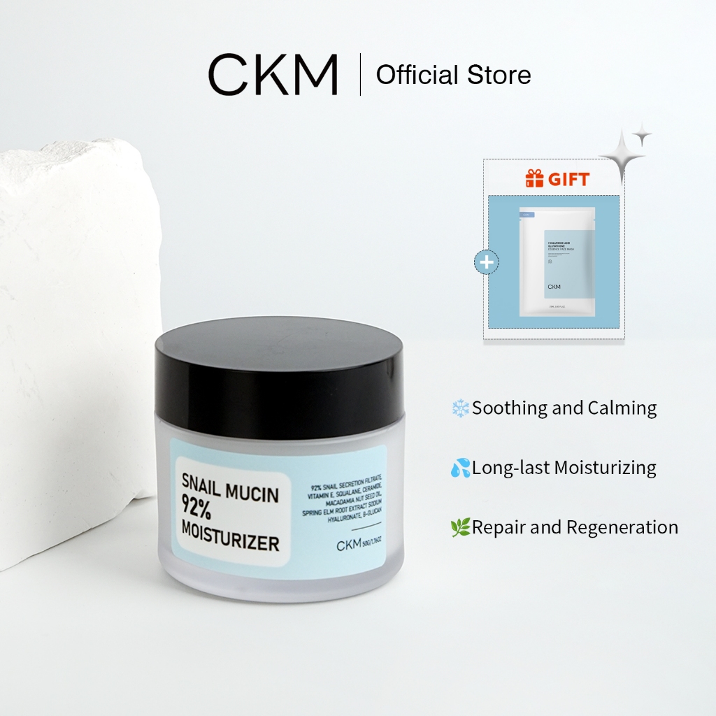[free gift] CKM Cream Snail mucin 92% moisturizer 50g/1.76 oz | Shopee ...