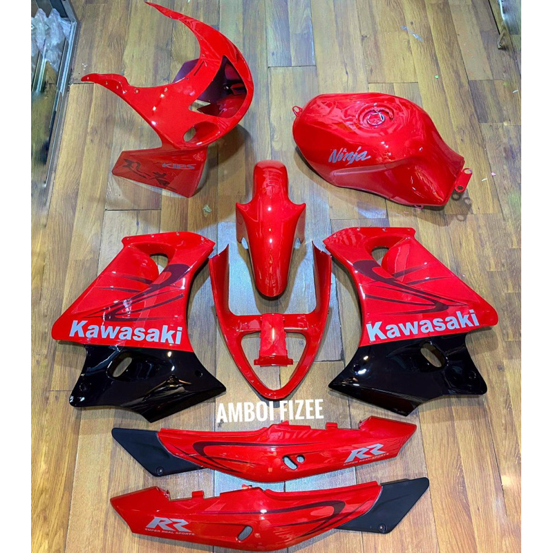 KAWASAKI RR150 COVERSET RR150 MALAYSIA MERAH KENJI WARNA ORIGINAL | Shopee Malaysia