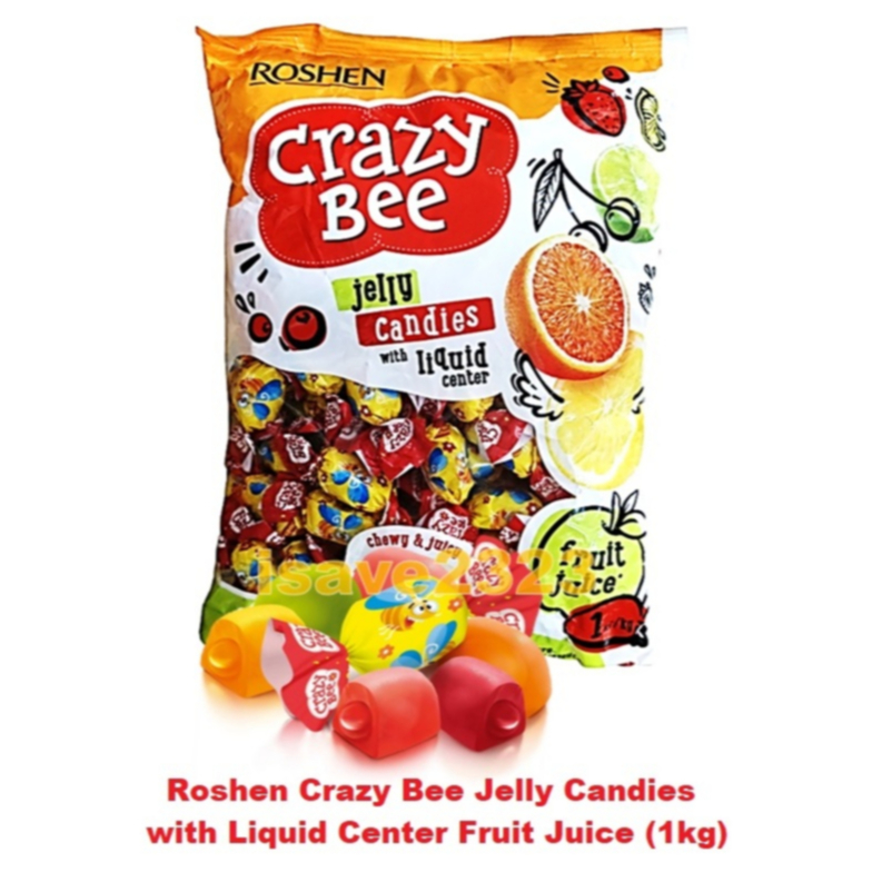 Roshen Crazy Bee Jelly Candies with Liquid Center Fruit Juice (1kg ...