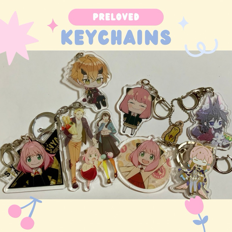 Assorted Anime Official Key chains Spy x family anya forger genshin ...