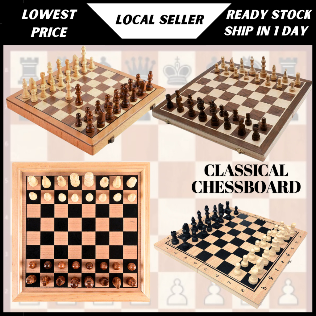 Wooden Classical Chess Board Set High Quality Solid Board Game ...