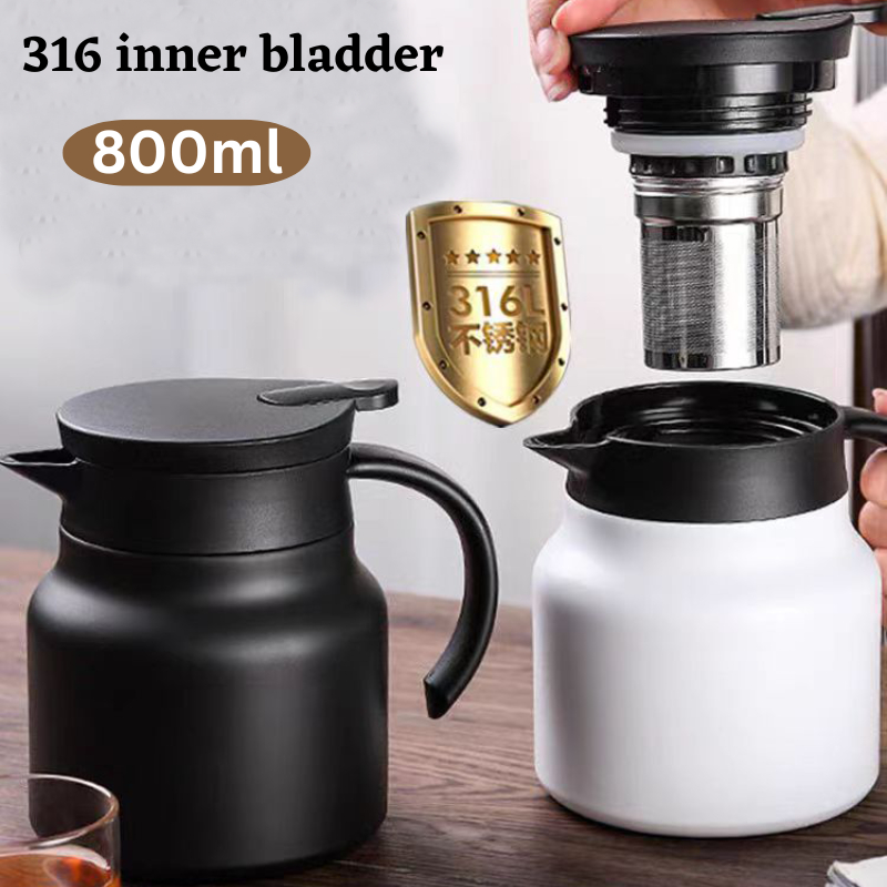 Nordic Style 800ml Thermos Vacuum Flask Insulate Thermo Water 304 Stainless Steel Thermal Jug ...