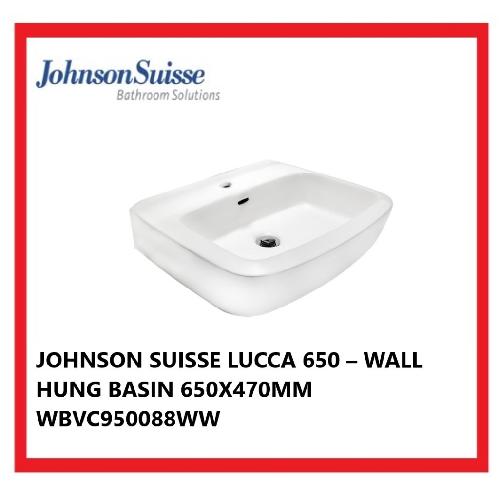 SINKI TANDAS JOHNSON SUISSE LUCCA 650 WALL HUNG / ABOVE COUNTER BASIN ...