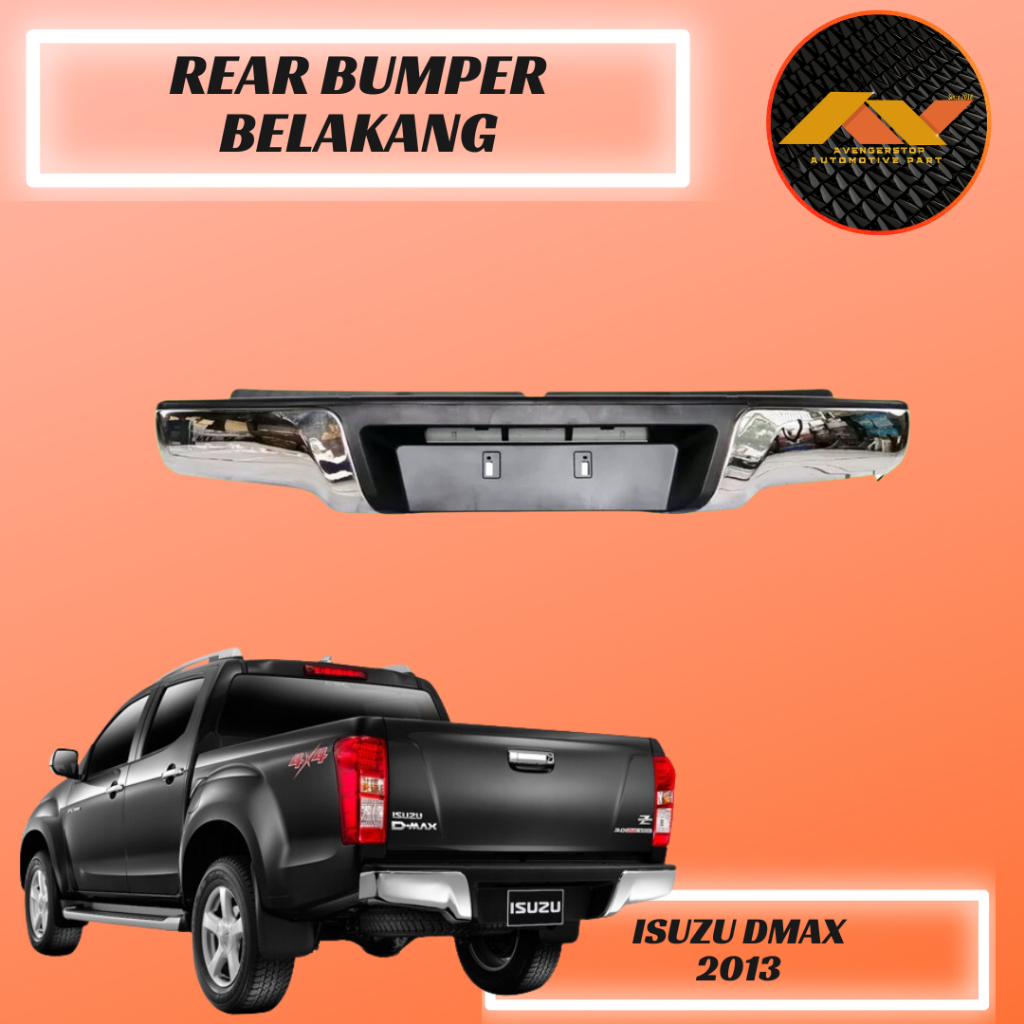 Isuzu Dmax 2013 Rear Bumper Chrome Belakang Bumper Baru 100% New High ...