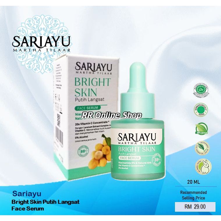 Sariayu Bright Skin Putih Langsat Face Serum with Niacinamide + Natural AHA - 20ml | Shopee Malaysia
