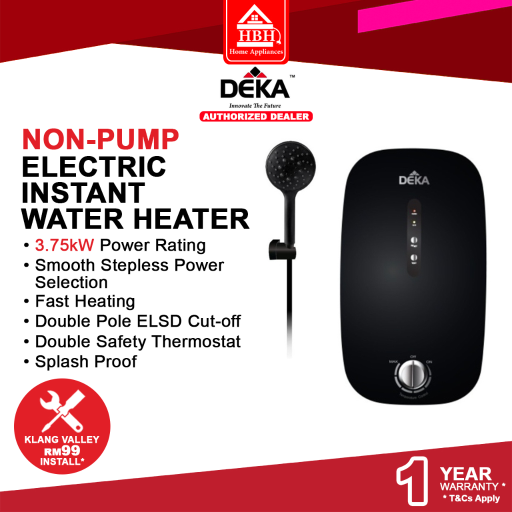 (RM99 Install) Deka Pro N5 3.75kW Non Pump Electric Instant Water ...
