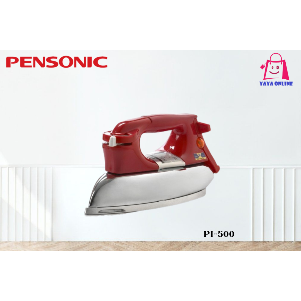 Pensonic Heavy Dry Iron 1200W (RED) Dry Iron PI-500 Seterika Baju ...