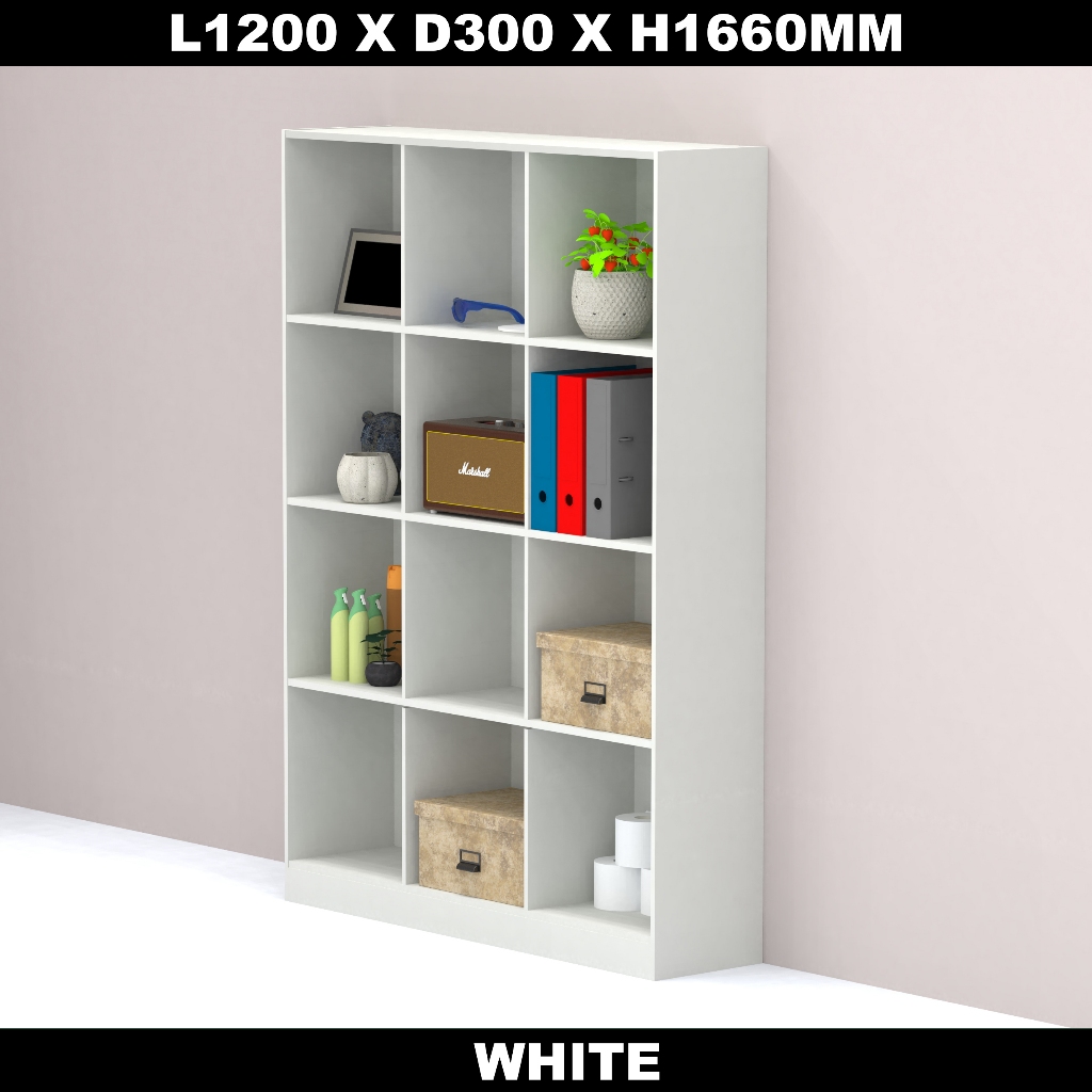 Rasaku 12 Tier Bookcase / 12 Cube Bookcase / Almari Buku / Rak Buku ...