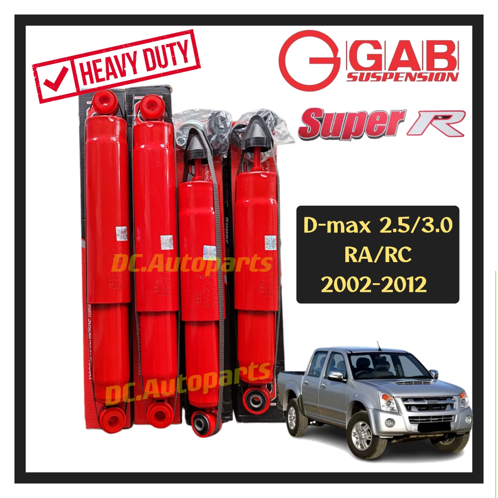 ORIGINAL GAB SUPER R HEAVY DUTY ABSORBER ISUZU DMAX D-MAX 2.5 3.0 RA RC ...
