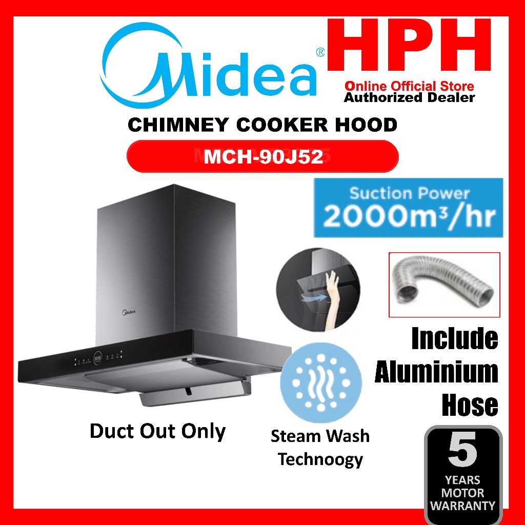 Midea Cooker Chimney Hood MCH-90V71 / MCH-90J52 / MCH-90M80AT / MCH ...