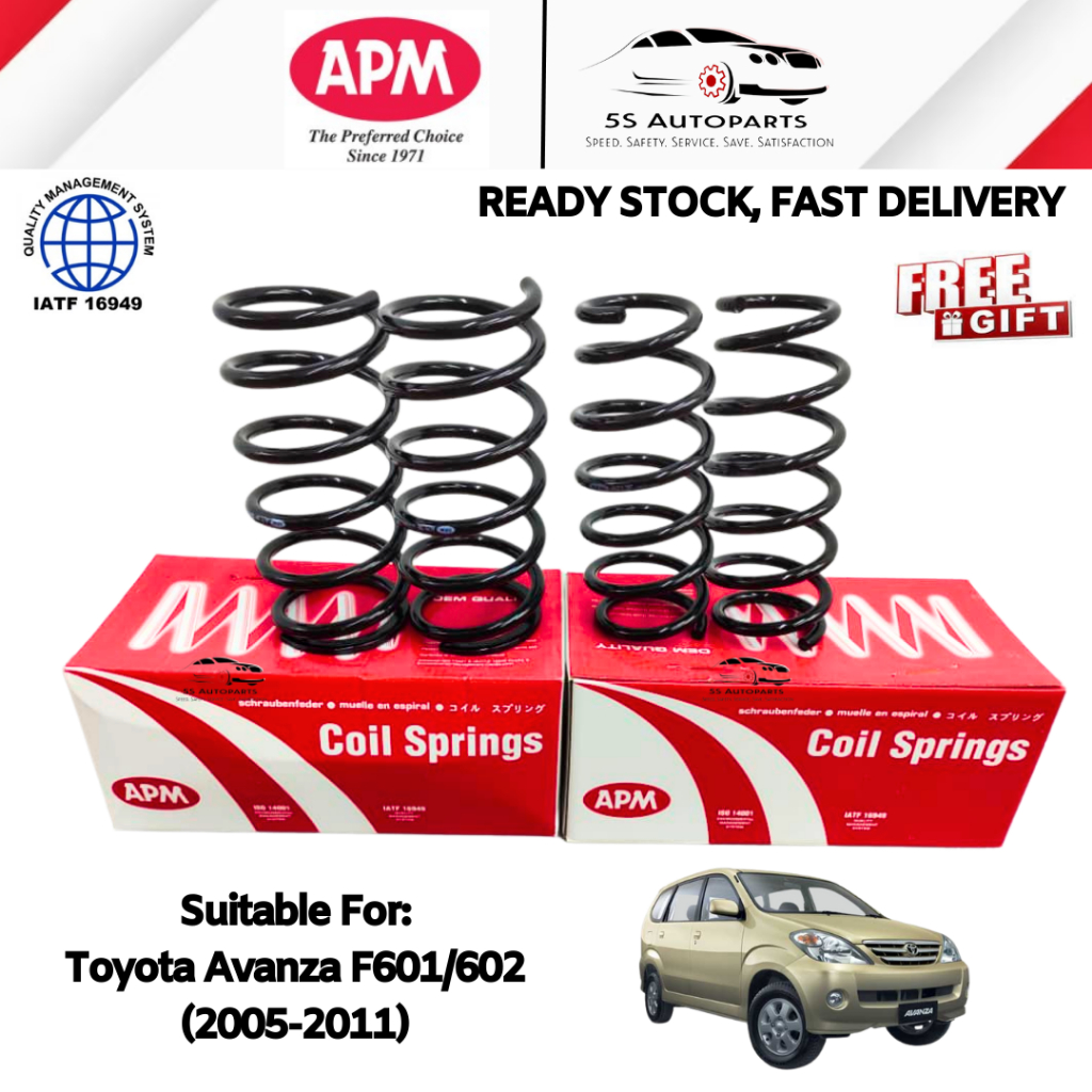 APM Toyota Avanza F601 1.3, F602 1.5 (2005-2011) Standard Coil Spring ...