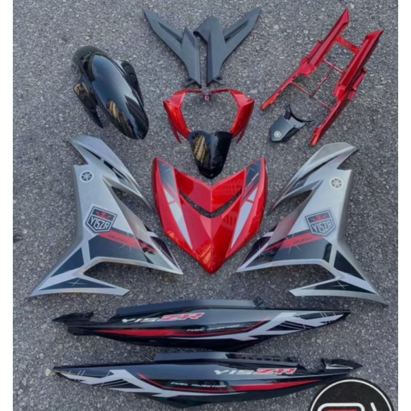 Y15 V1 V2 MERAH TITAN COVER SET TAMPAL STICKER SIAP | Shopee Malaysia