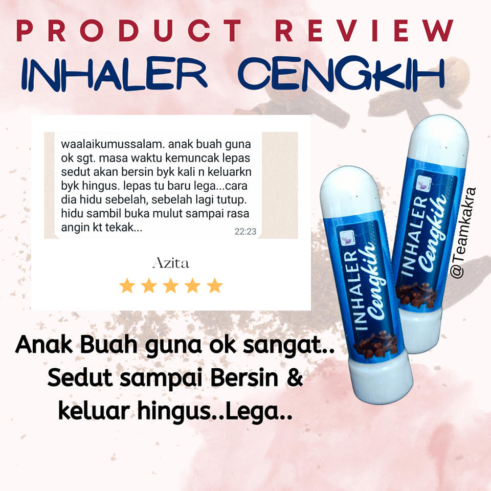 INHALER CENGKIH SUSUK MANJA VIRAL BAUAN SEGAR HILANG SAKIT KEPALA ...