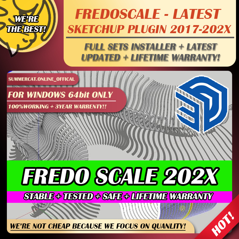 v3.6🔥Latest【 Fredo scale】2015-202X Fredo6 Sketchup Plugin extension ...