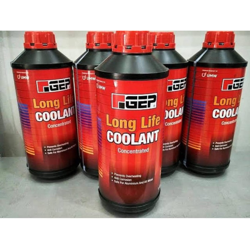 UMW GEP Long Life Coolant 100% Original ( 1 LITER ) [ RED COOLANT ] | Shopee Malaysia