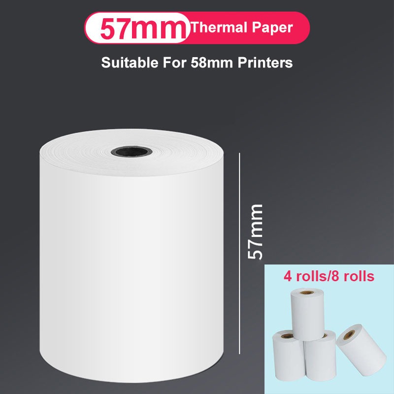 Label Printer Sticker Thermal Sticker Printing paper 5 rolls/10 rolls ...