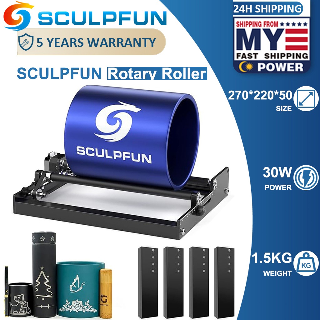 SCULPFUN Laser Engraver Roller Y-axis Rotary Roller for Engraving ...