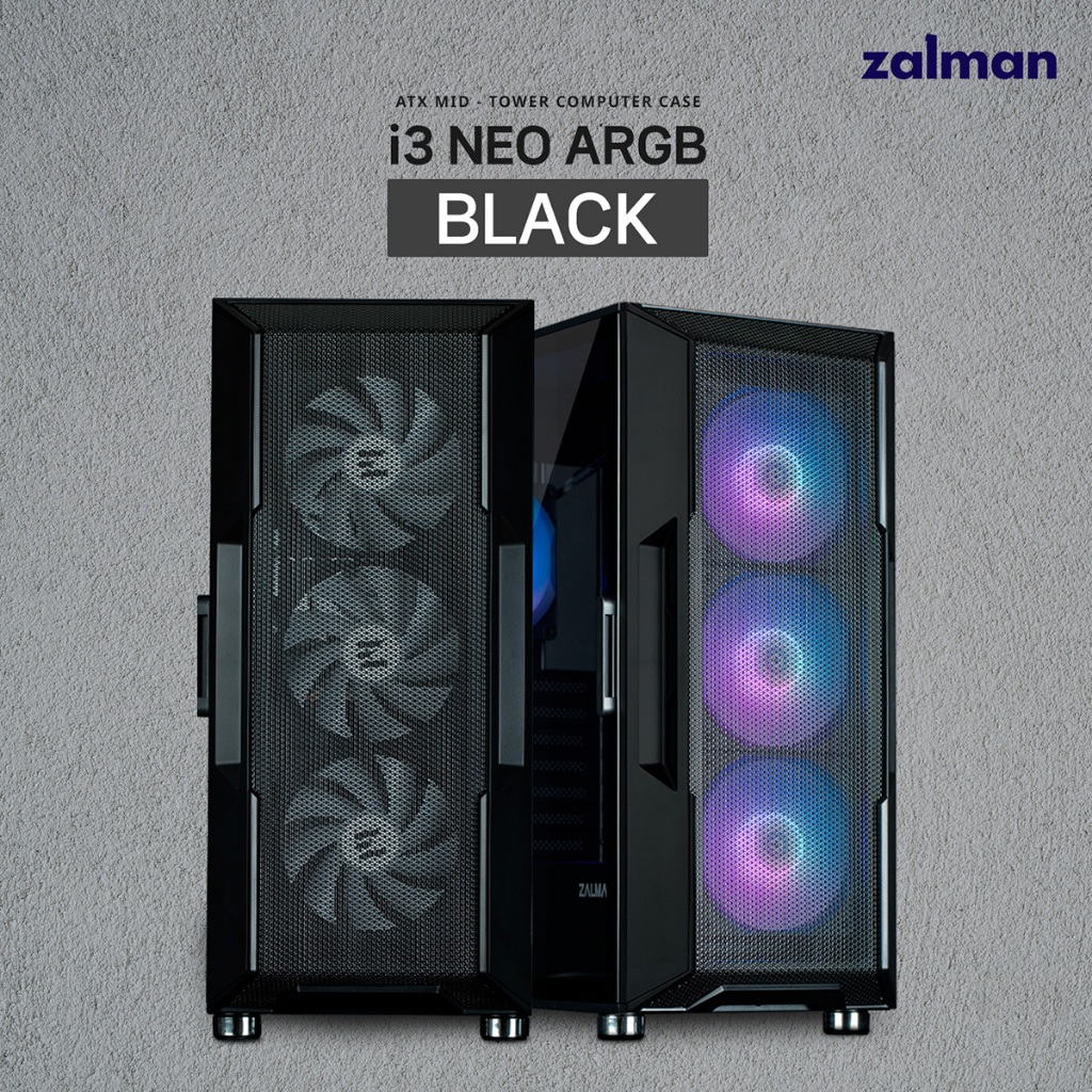 # Zalman i3 NEO ARGB [BLACK / WHITE] ATX Mid Tower Computer PC Case - 4 ...