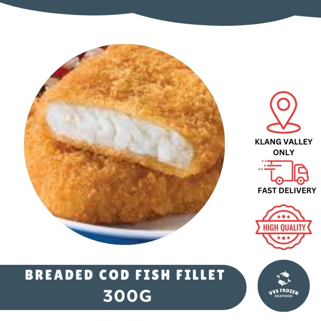 Breaded Cod Fish Fillet ( Frozen ) 面包糠鳕鱼片 - 300g | Shopee Malaysia