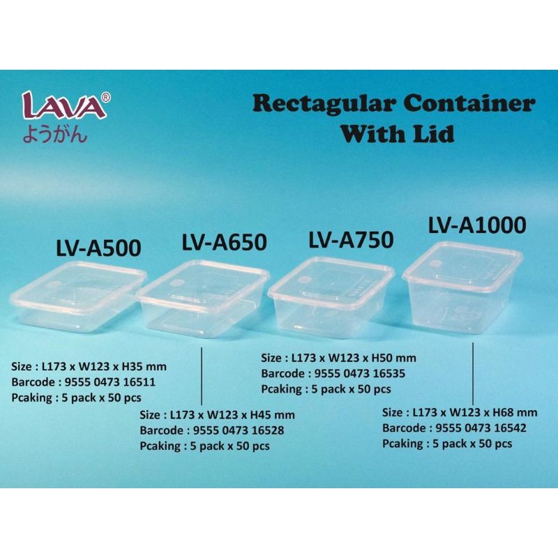 Microwave Disposable Plastic Rect. Food Container / Take Away Container ...