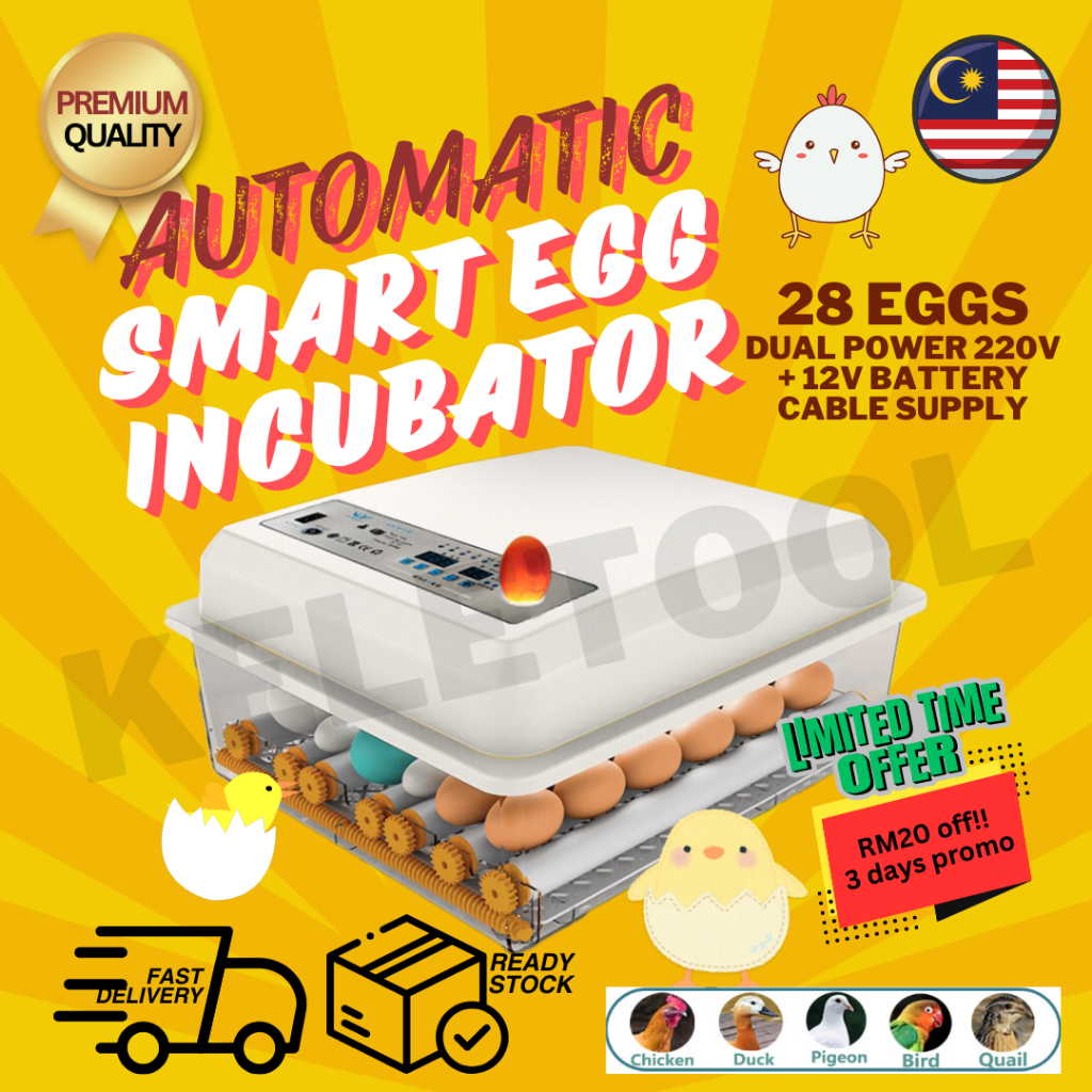 KELETOOL Mini Incubator Egg Automatic Malaysia Egg Incubator Mesin ...