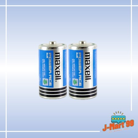 Bateri Maxell Power Ace Biru Saiz D (R20C) (2 unit) / Maxell Power Ace Blue Size D Battery (R20C ...