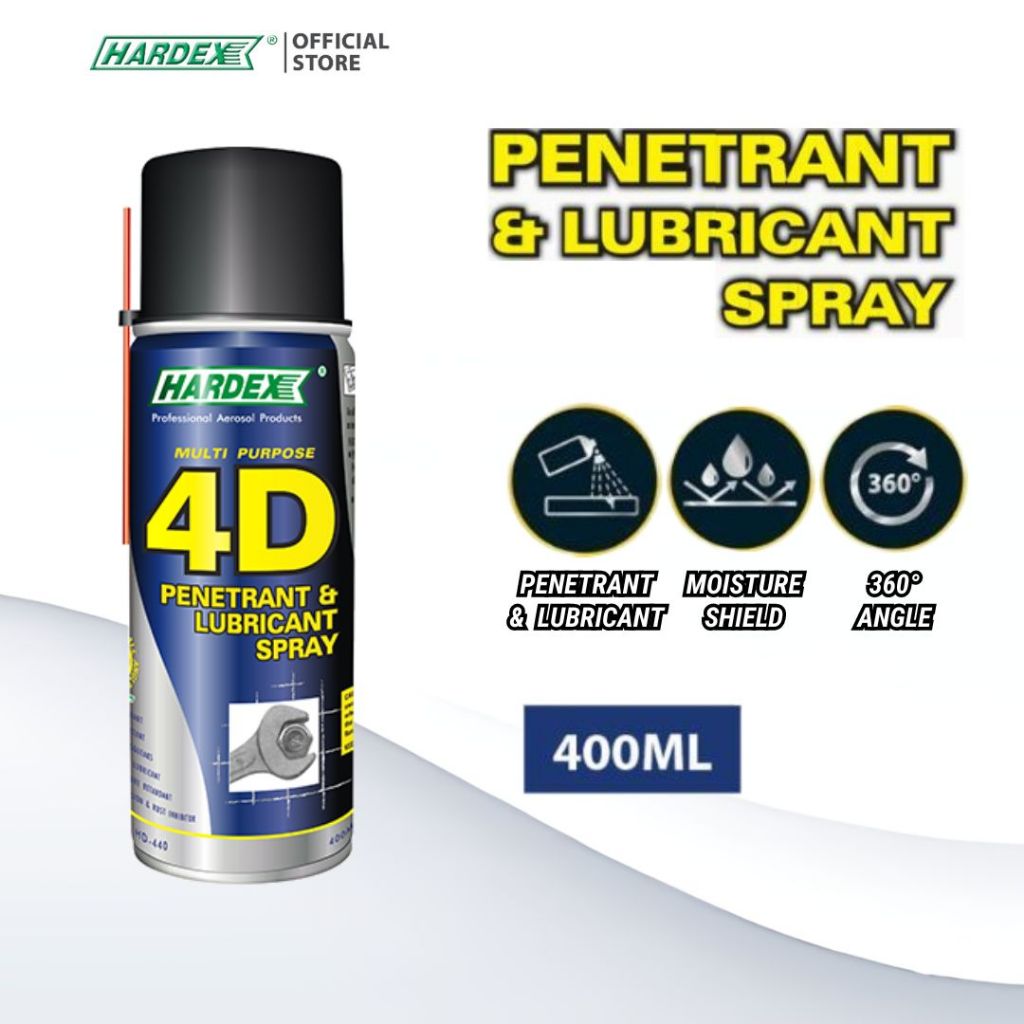 HARDEX Multi Purpose 4D Penetrant and Lubricant Spray - 120ml/200ml ...