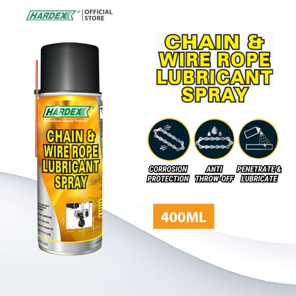 Hardex Chain And Wire Rope Lubricant Spray (400ml) HD-500 | Shopee Malaysia