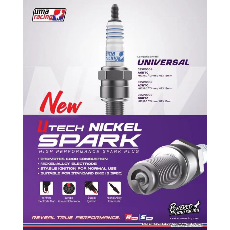 UMA Racing U-Tech Nickel Spark Plug: A6RTC A7RTC B8RTC - Unleash Your ...