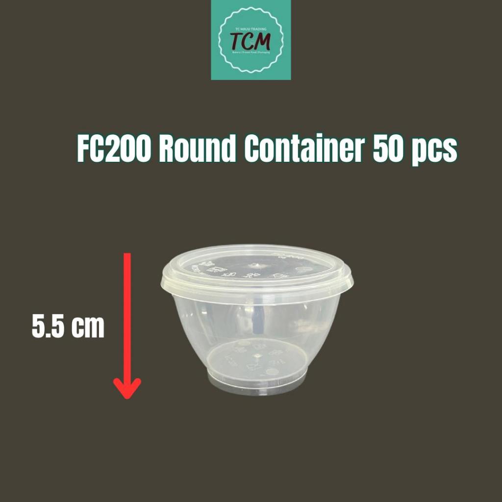 FC200 W2 Disposable Round Container/Jelly Plastic Cup/Bekas Bulat Jeli ...