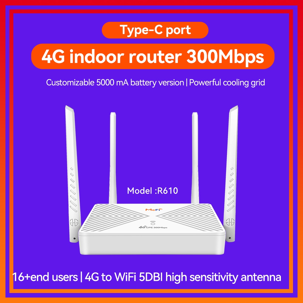【No hotspot limited】4G LTE WiFi 300Mbps portable router supports all ...