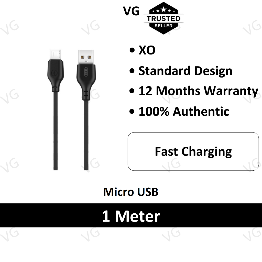 [100% ORIGINAL XO] XO E168 2.4A Cable android fast charging micro wayar ...