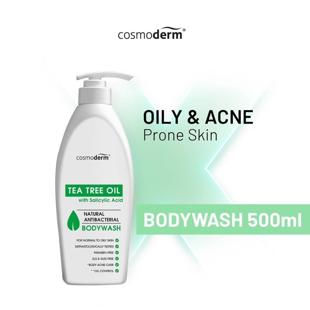 Cosmoderm Tea Tree Oil With Salicylic Acid Antibacterial Body Wash ...