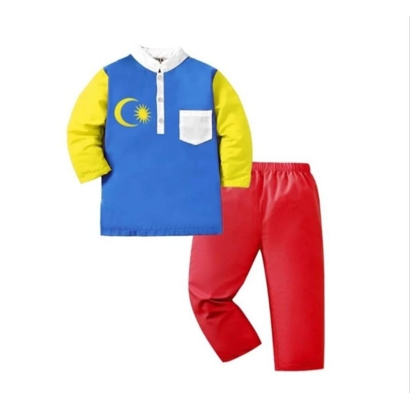 Baju Bendera Set Budak Lelaki MERDEKA Kids Costume Boys 3-12 Tahun ...