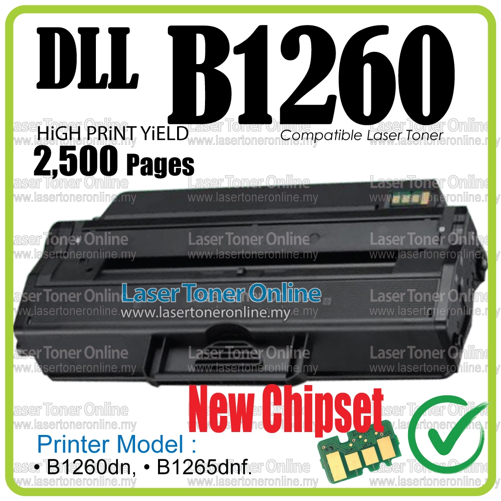 Laser Toner Cartridge Compatible to Dell 1260 / B1260 / B1260dn ...