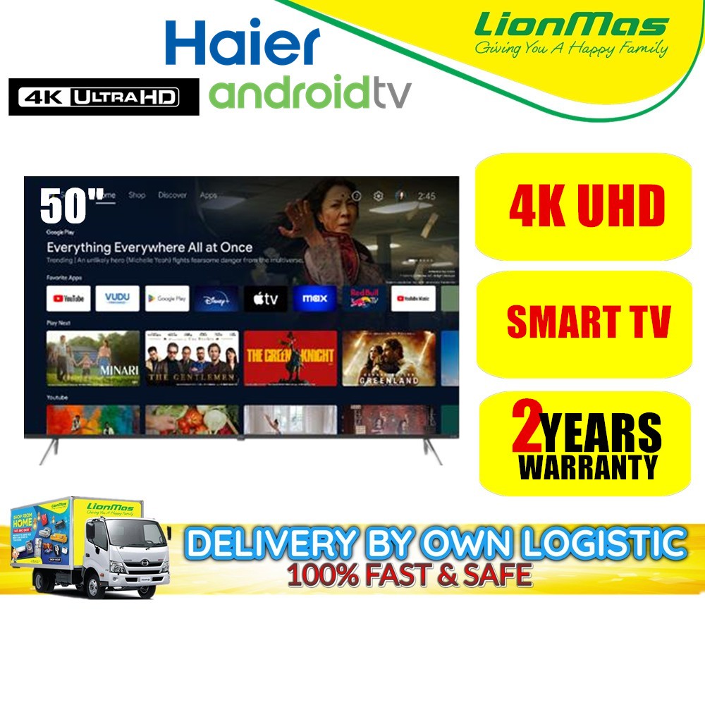 Haier 50" 4K UHD HQLED Smart TV HDR H50S75EUG | Shopee Malaysia