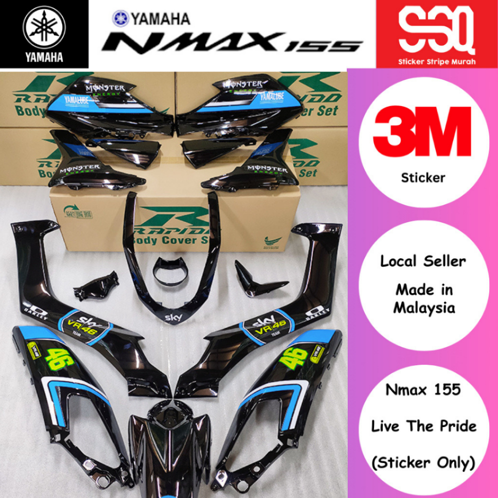 High Quality AAA Premium Yamaha Sticker Stripe Nmax v1 60th Anniversary ...