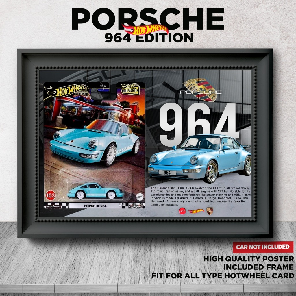 Frame Hotwheels Porsche 964 Edition Poster | Shopee Malaysia