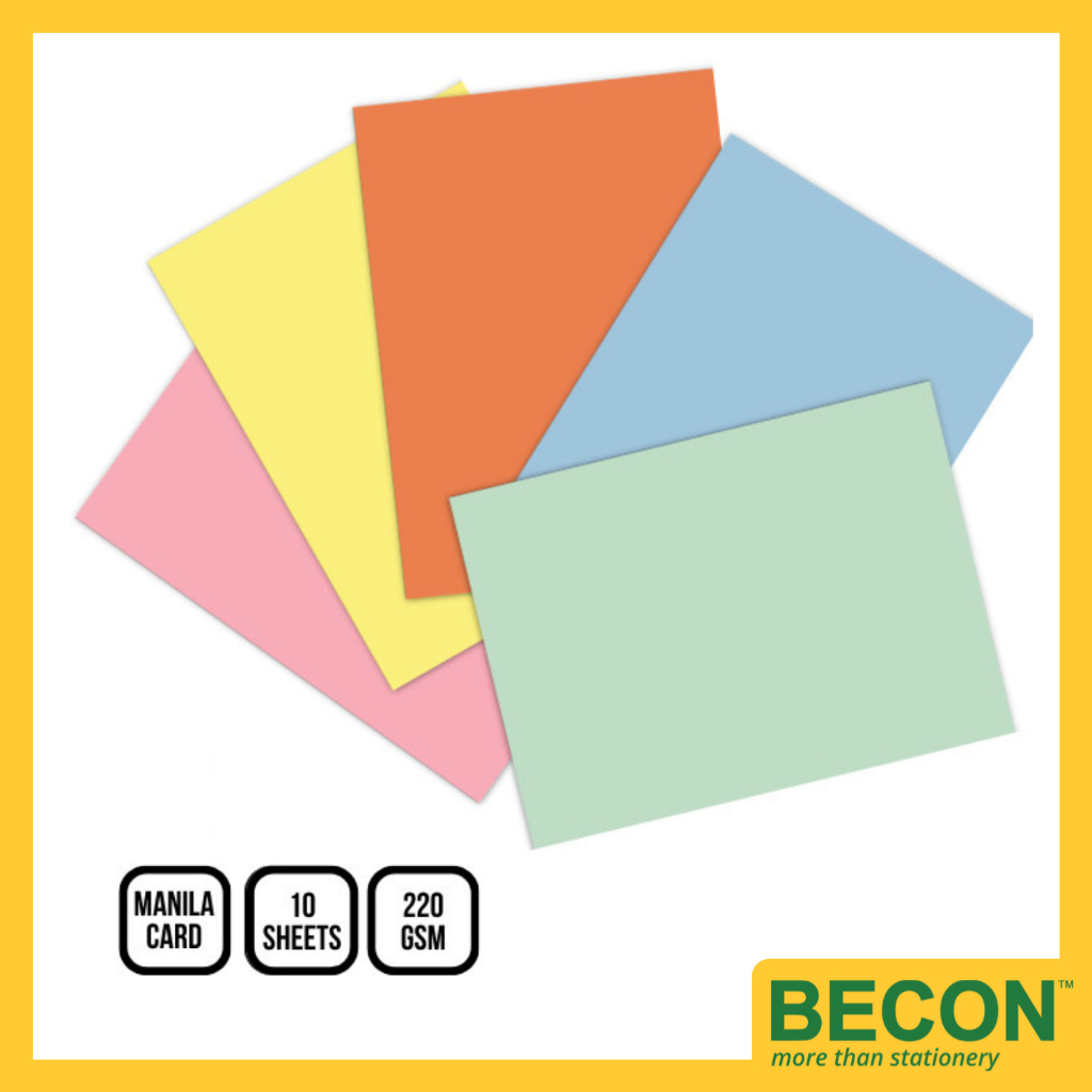 Manila Cardboard A4 | A3 | Blue | Green | Yellow | Pink | Orange | Wite ...