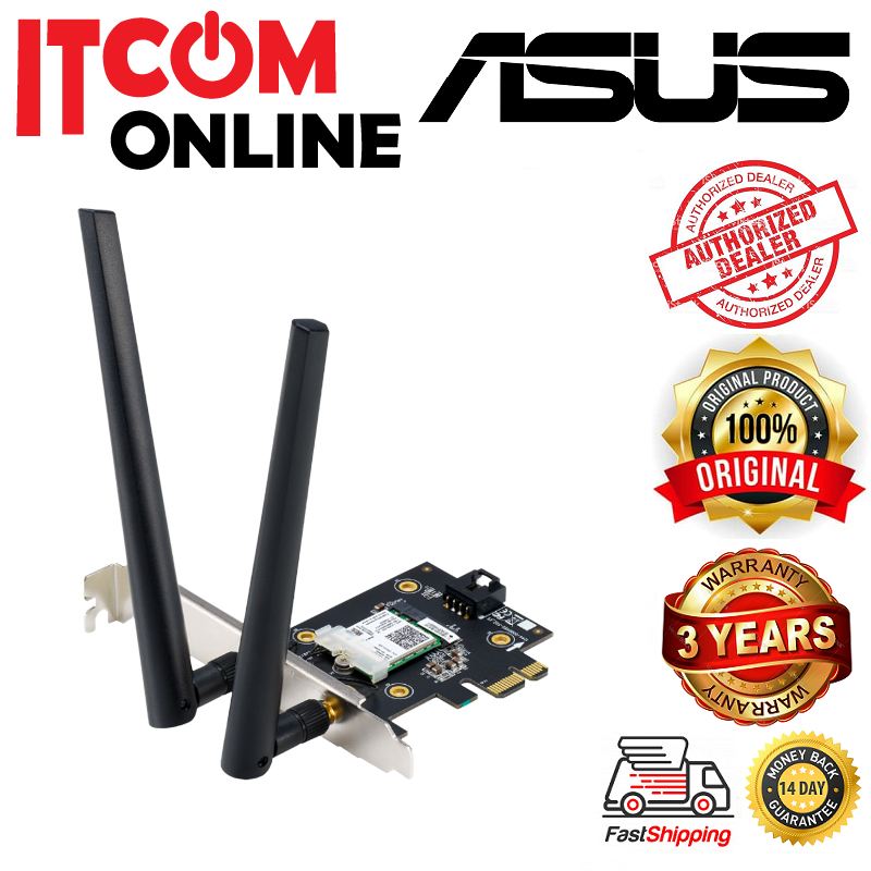 ASUS PCI-E DUALBAND AX3000 + BT5.0 WIFI 6 (PCE-AX3000) ADAPTER BULK ...