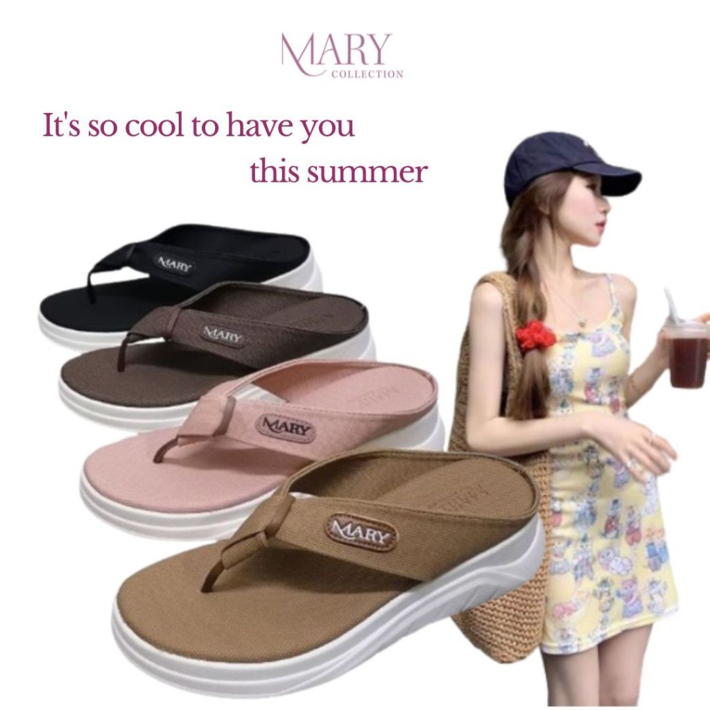 【MaryCollection】Lady Fashion Flip-Flops Lightweight Sandal/Fashion ...