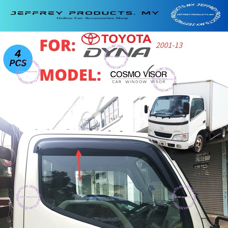Toyota Dyna Lorry / Truck 01y-13y Door Visor / Window Vent Visor ...