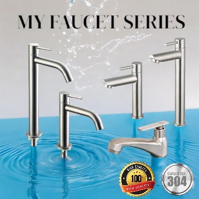 STAINLESS STEEL 304 COLD WATER BASIN TAP | Shopee Malaysia