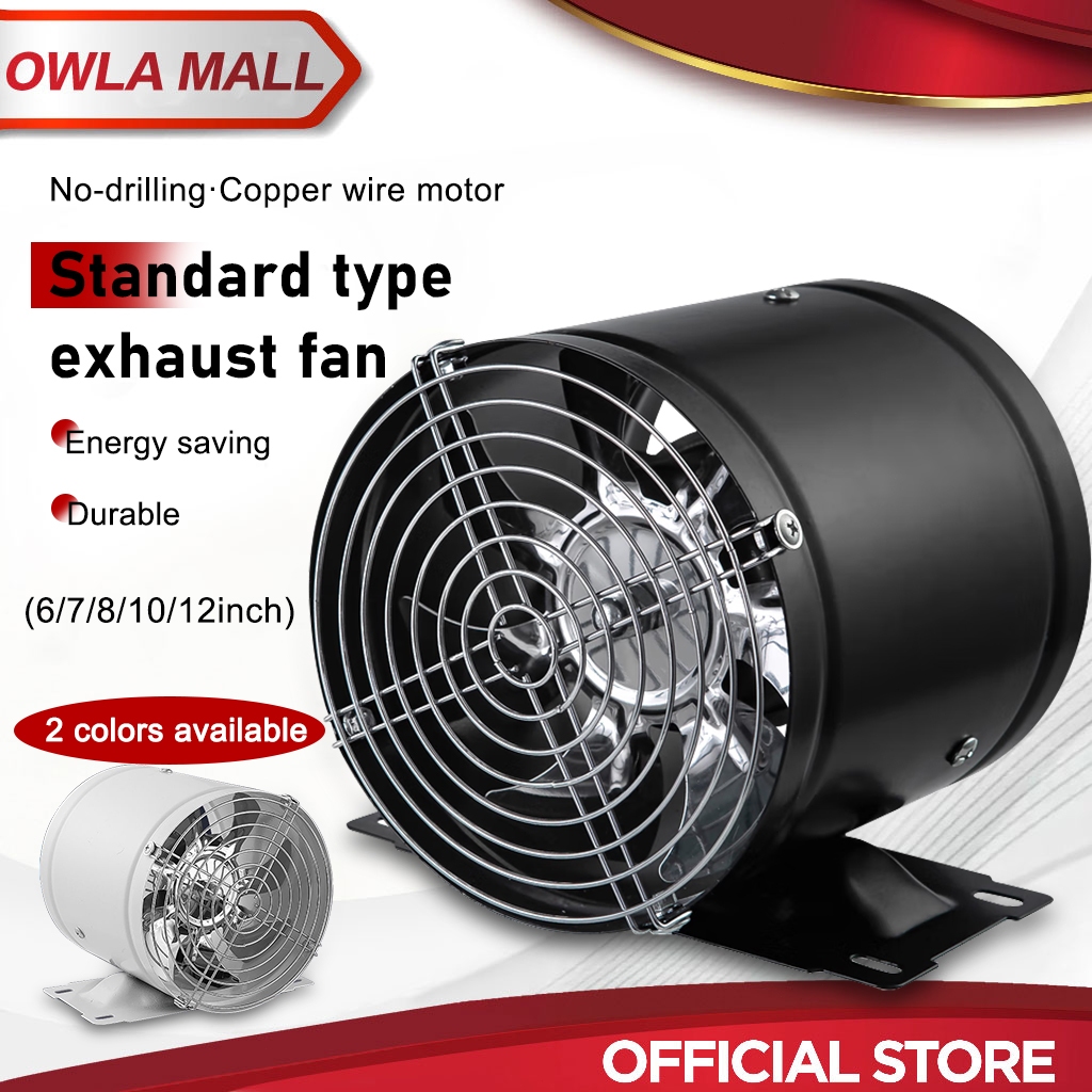 Exhaust Fan 6" 7" 8" 10" 12" Inch Round Kipas Ekzos fan Household ...