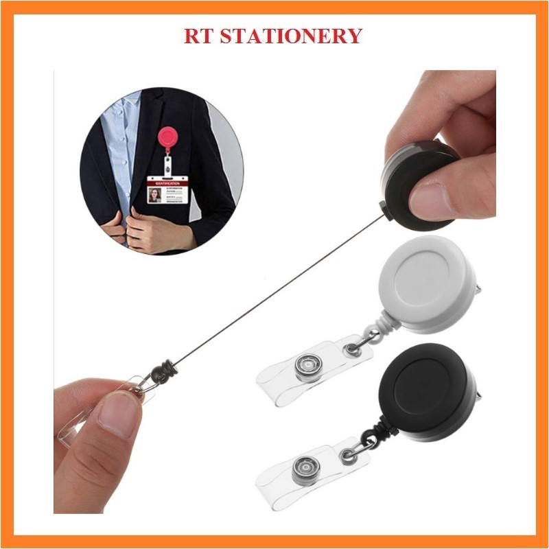 1PCS Transparent Retractable ID Clip Reel Yoyo Badge ID Card Holder ...
