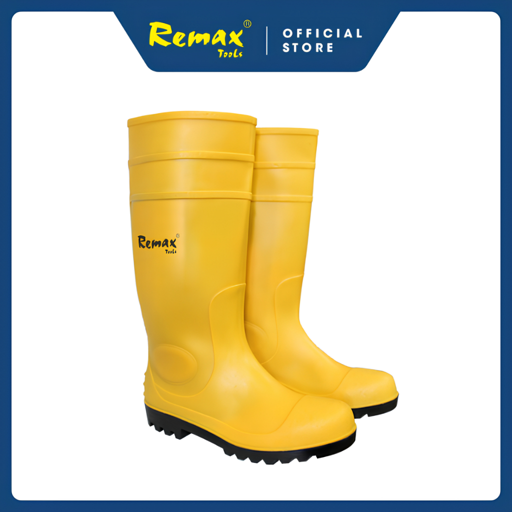 Remax Safety Rubber Boot Shoe Kasut Getah Kuning + Kepala & Tapak ...