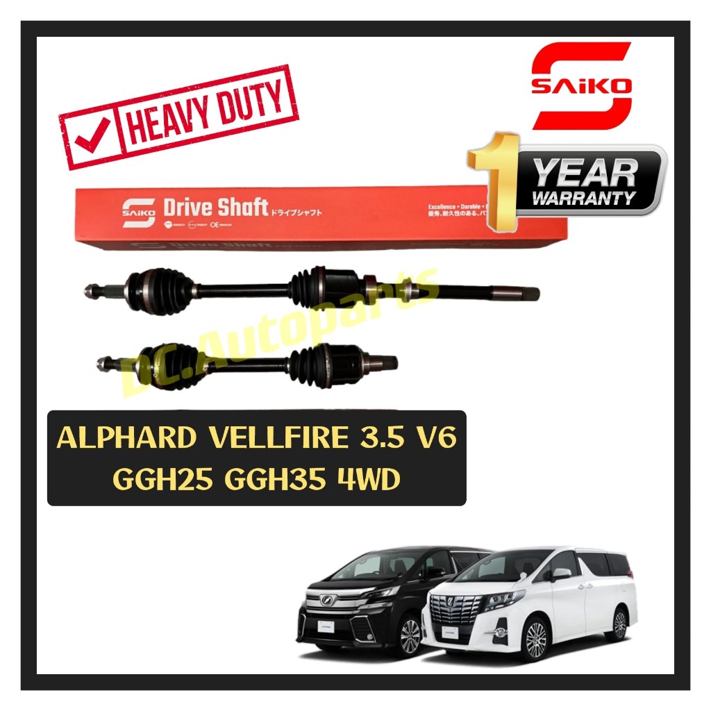 (WARRANTY 1YEAR) SAIKO DRIVE SHAFT HEAVY DUTY TOYOTA ALPHARD VELLFIRE ...