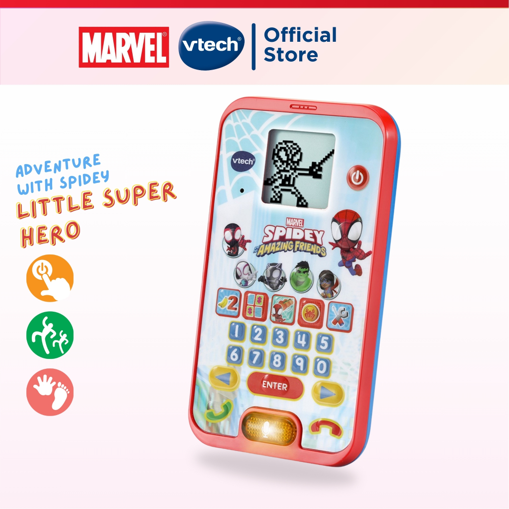 VTech Spidey Learning Phone Kids Pretend Phone Toys 2-5 Years | Shopee ...