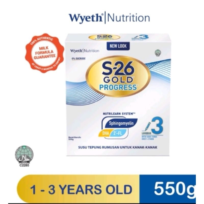 WYETH NUTRITION S-26 GOLD PROGRESS STEP 3 550G ( Exp 10/2025)buy 2 free ...
