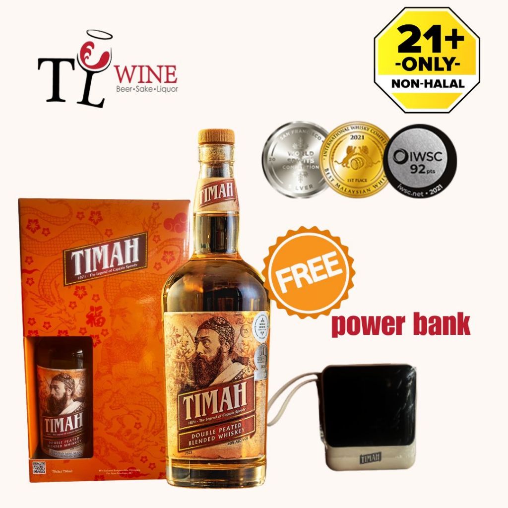 Timah whisky 750ml Gift pack Duty paid 100% ORIGINAL (Local whisky ...